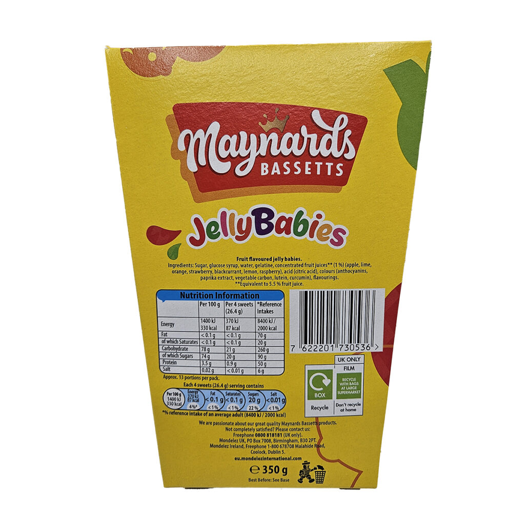 UK Jelly Babies Carton 350g - Candi Werx